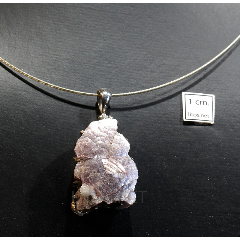 mica lepidolita colgante